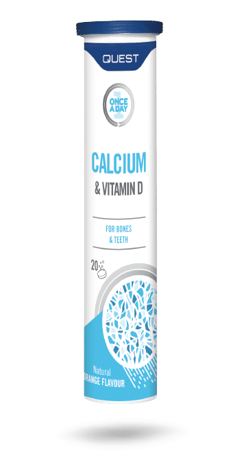 Buy Quest Calcium and Vitamin D X20 Effervescent Tablets - Malta