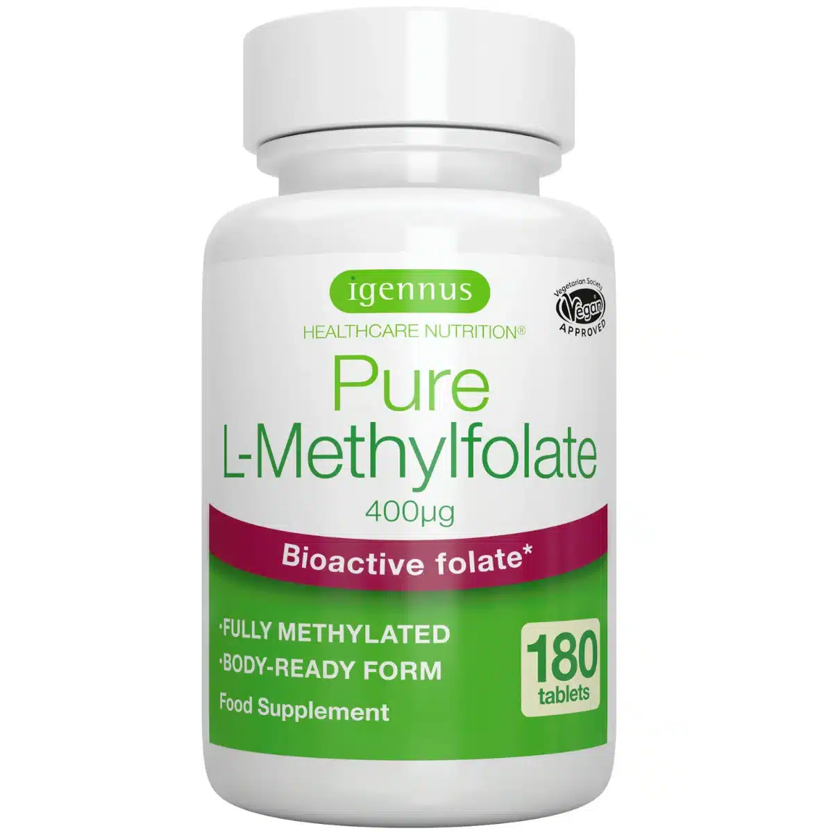 Buy Igennus L-Methylfolate 400Mcg X180 Tablets - Malta