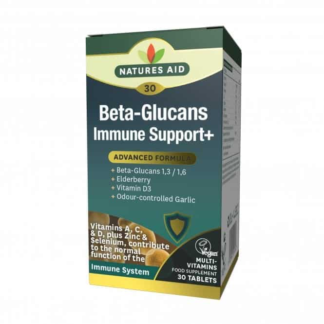 Buy Natures Aid Beta-Glucans Immune Support+ Tablets X30 - Malta